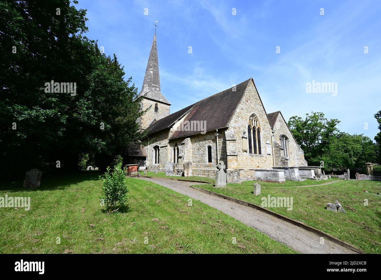 Saint Peters church at Hever in kent Stock Photo - Alamy