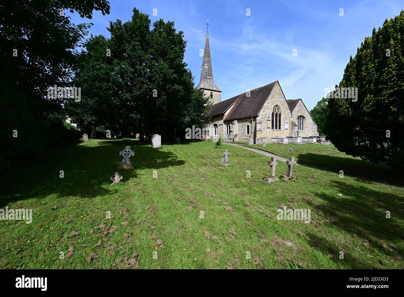 Saint Peters church at Hever in kent Stock Photo - Alamy