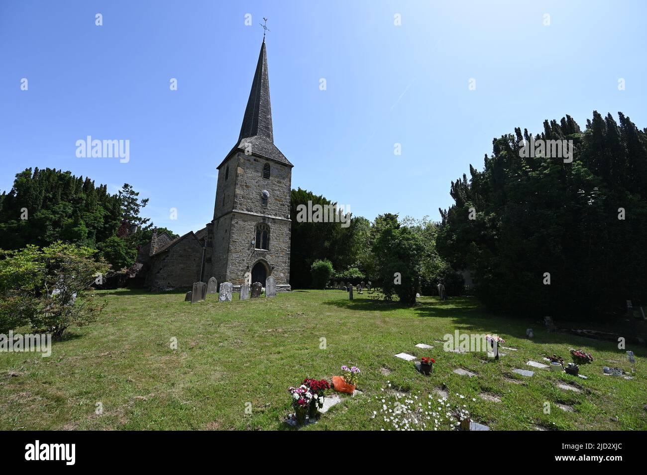 Saint Peters church at Hever in kent Stock Photo - Alamy