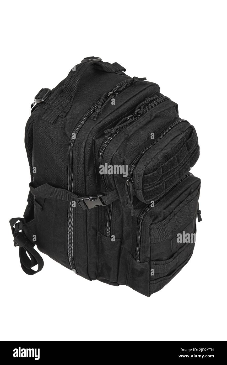 Modern tactical backpack with zippers and additional pockets. Large ...