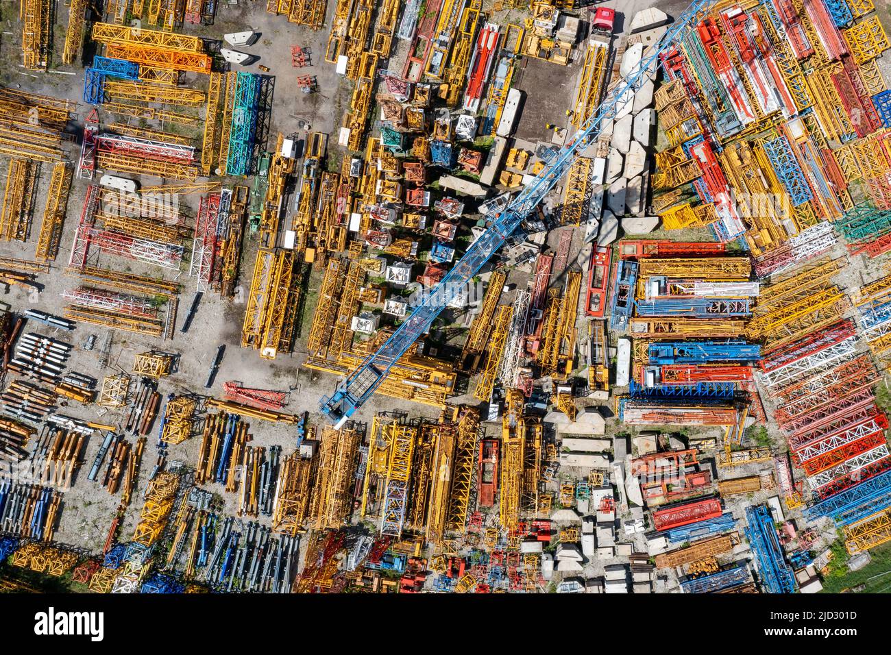 Steel Storage Place Aerial View Stock Photo - Alamy