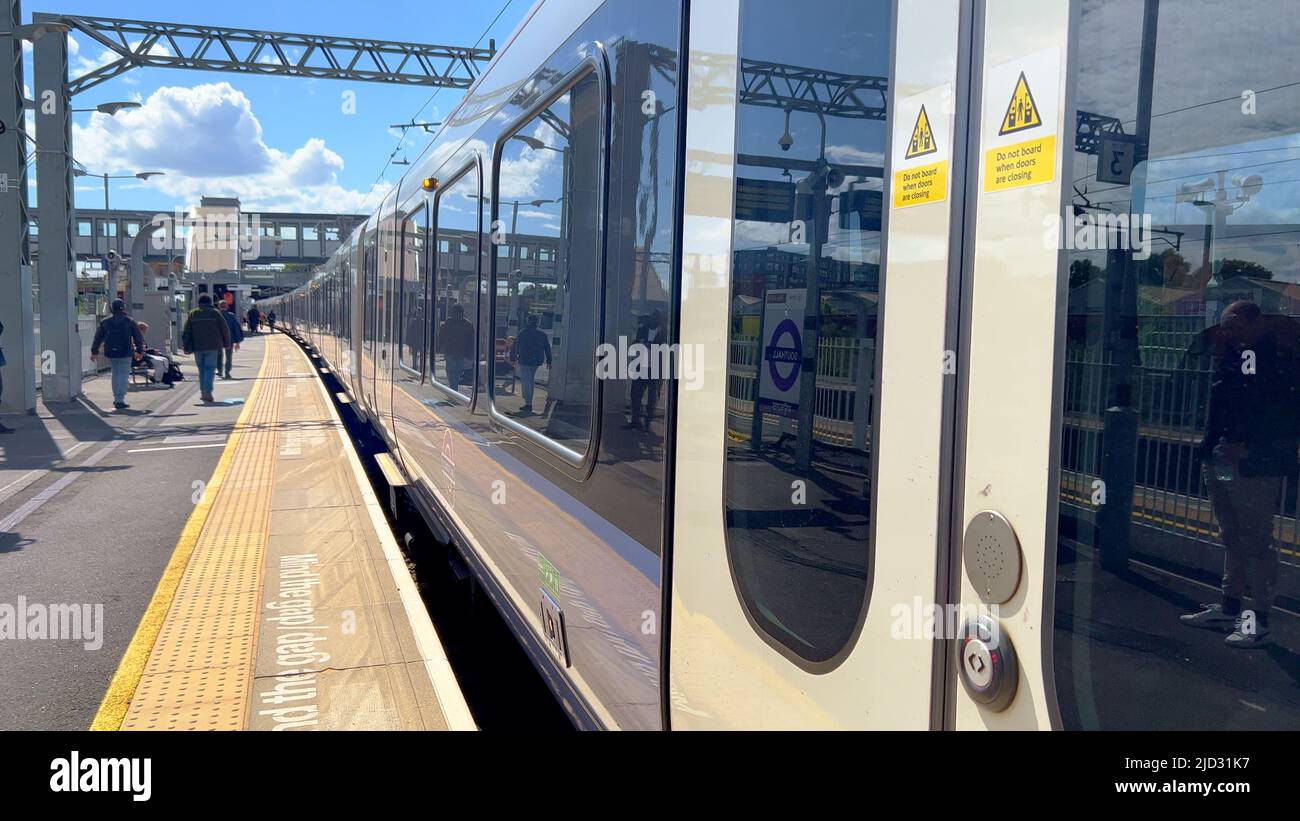 Elizabeth Line at London Underground - LONDON, UK - JUNE 9, 2022 Stock ...