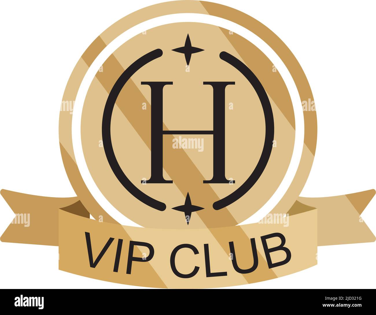 golden vip club badge with ribbon Stock Vector Image & Art - Alamy