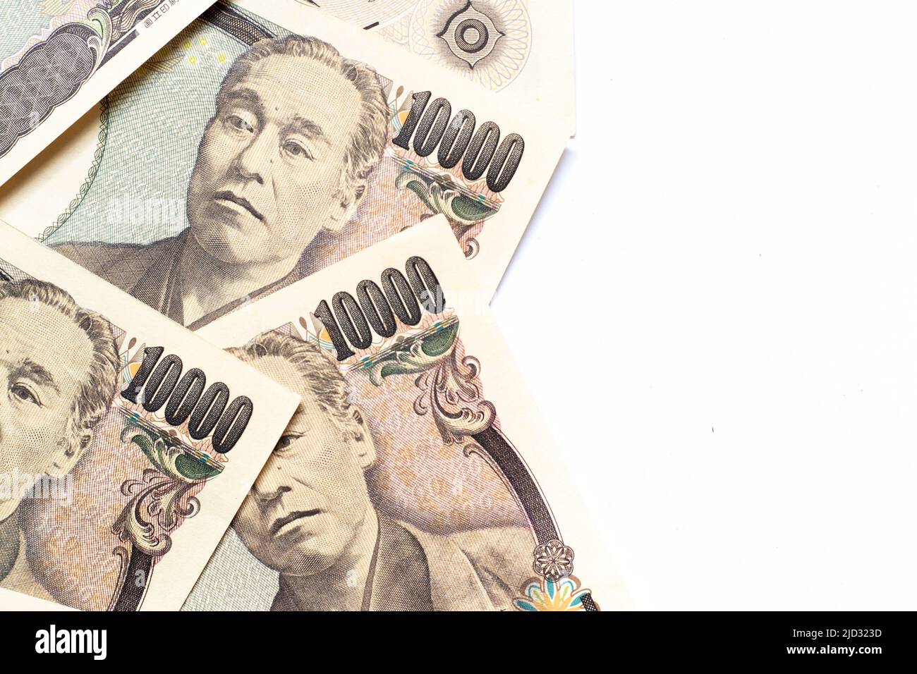 Group of Japanese banknote 10000 yen background with copy space Stock ...