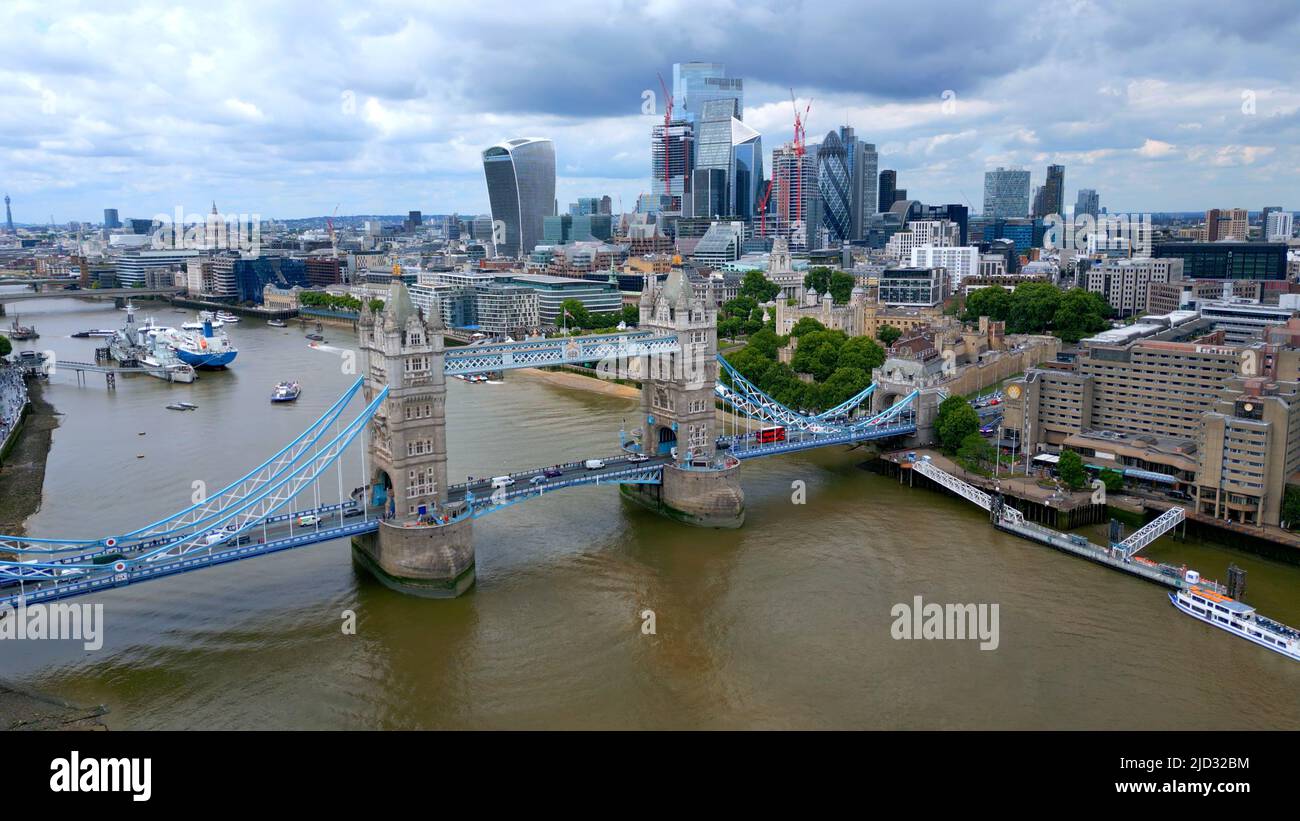Aerial shot london over tower hi-res stock photography and images - Alamy