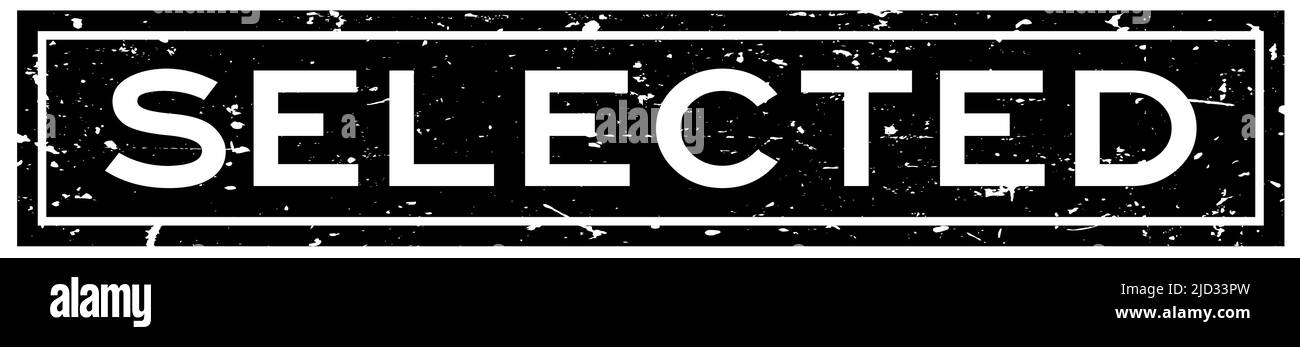 Grunge black selected word square rubber seal stamp on white background Stock Vector Image & Art ...