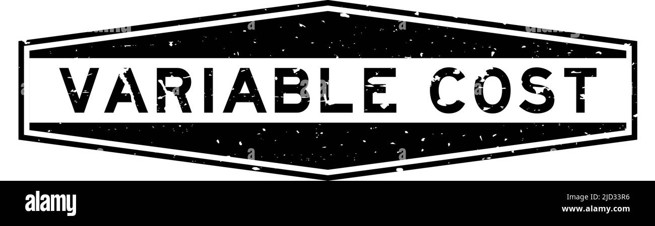 Grunge black variable cost word hexagon rubber seal stamp on white background Stock Vector Image ...