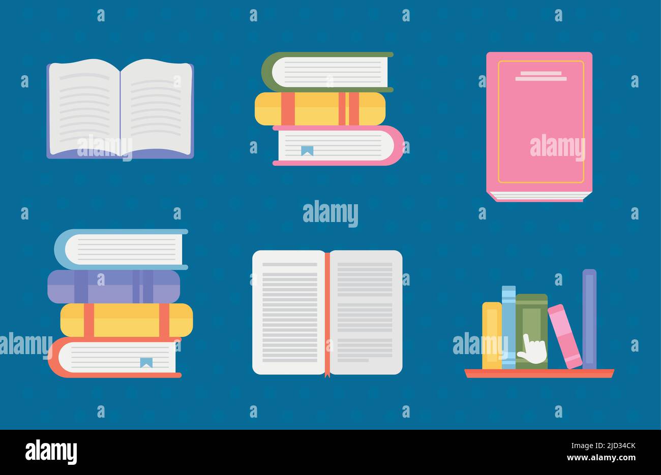 books icon set Stock Vector Image & Art - Alamy