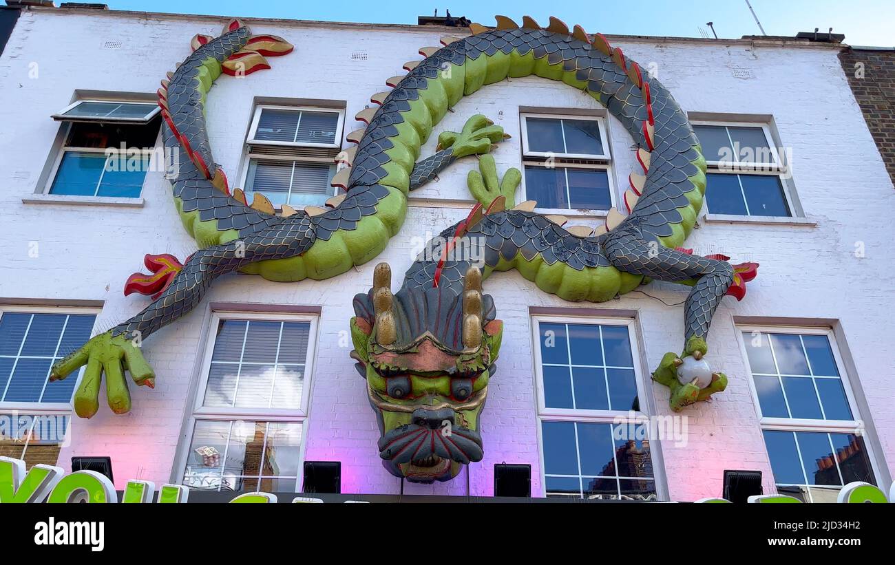 The colorful shops and crazy houses at Camden High Street in London ...