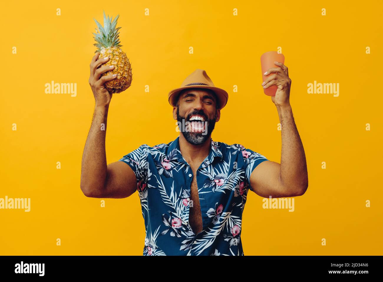 Pineapple hat hi-res stock photography and images - Alamy