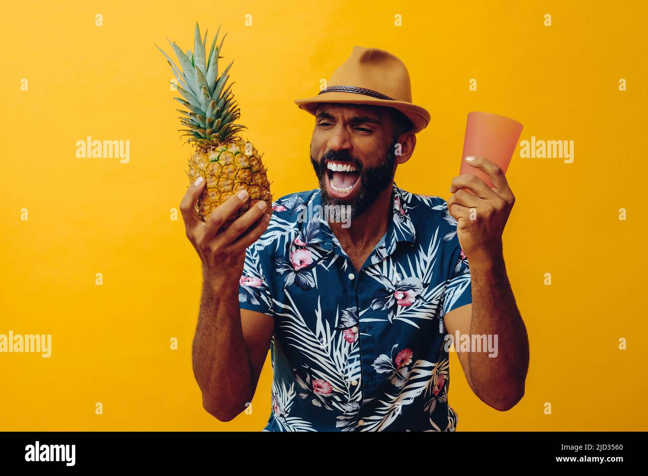 Pineapple hat hi-res stock photography and images - Alamy