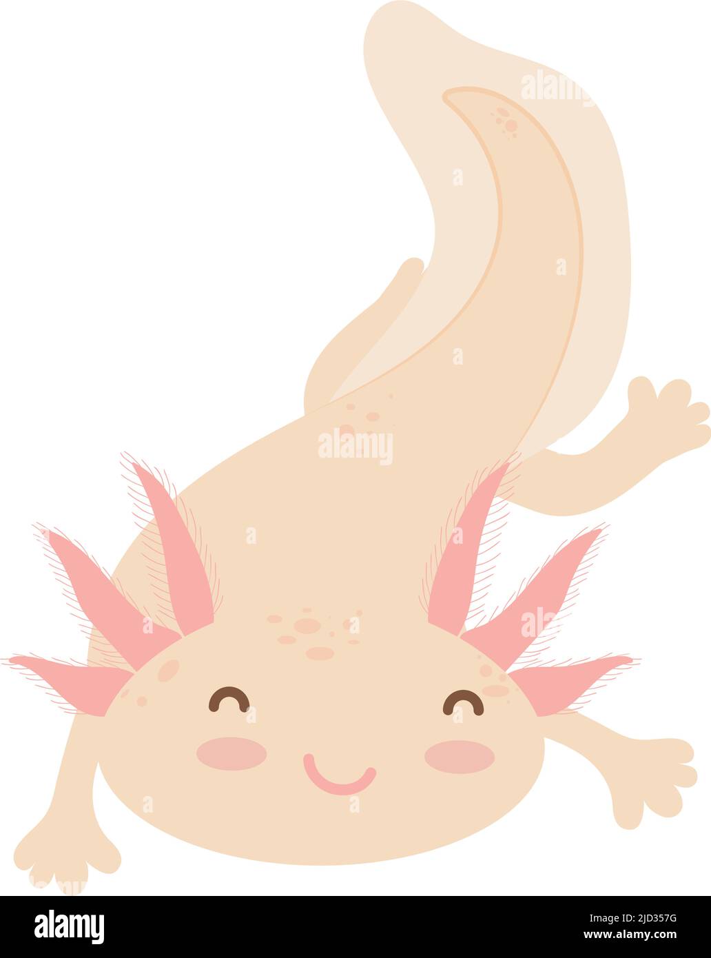 cute axolotl smiling design Stock Vector Image & Art - Alamy