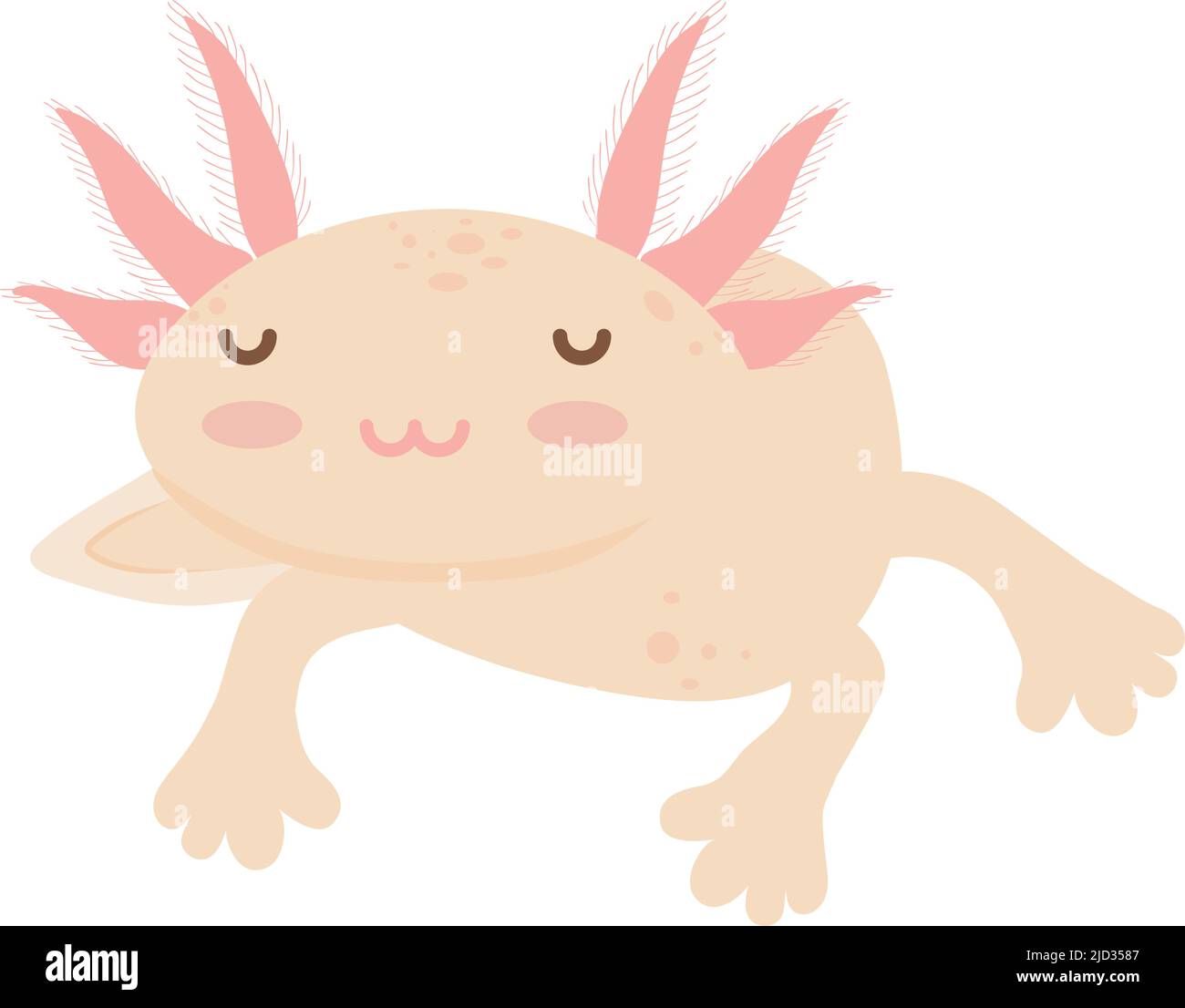 cartoon axolotl swimming Stock Vector Image & Art - Alamy