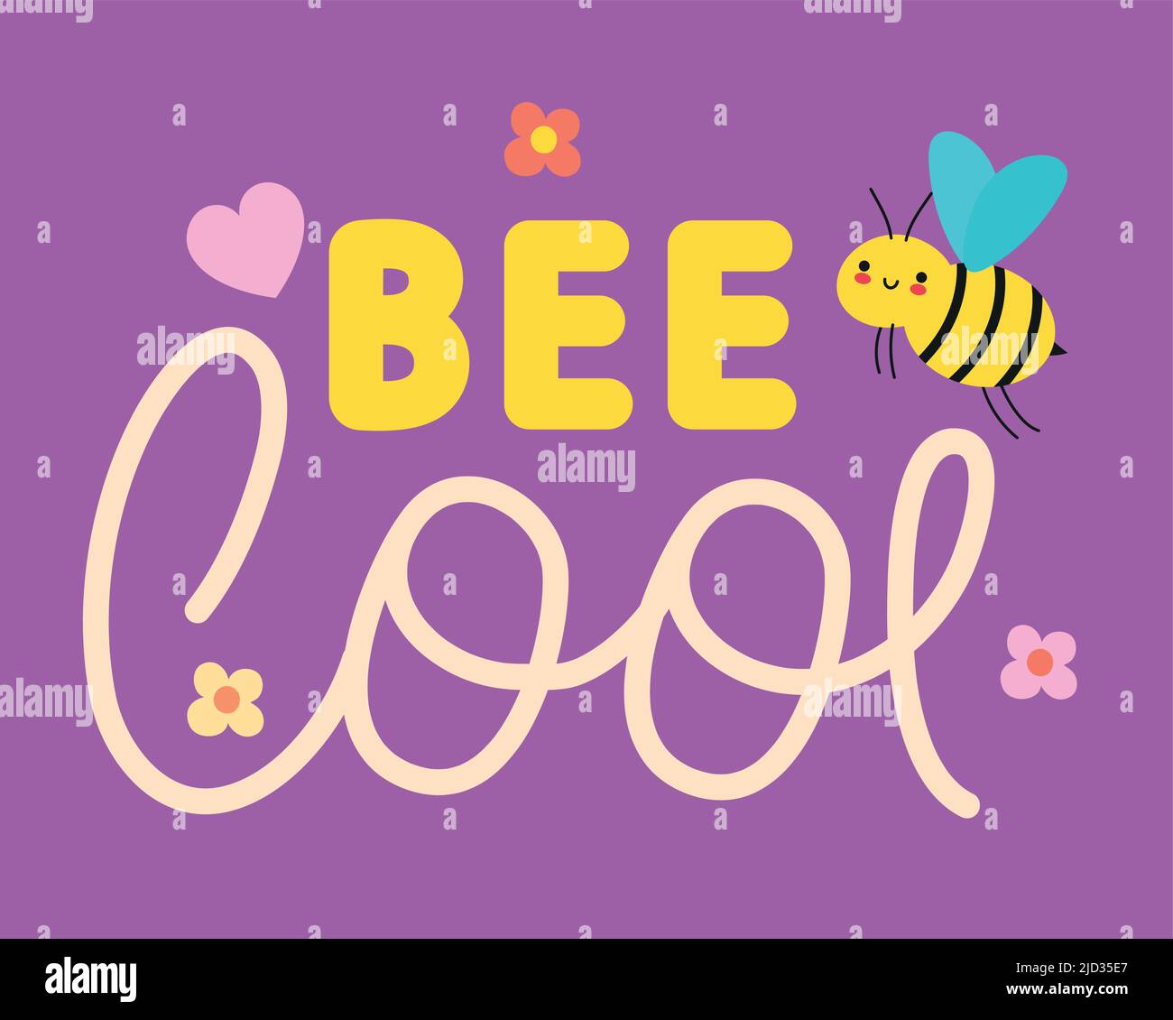 bee cool, colorful poster Stock Vector Image & Art - Alamy