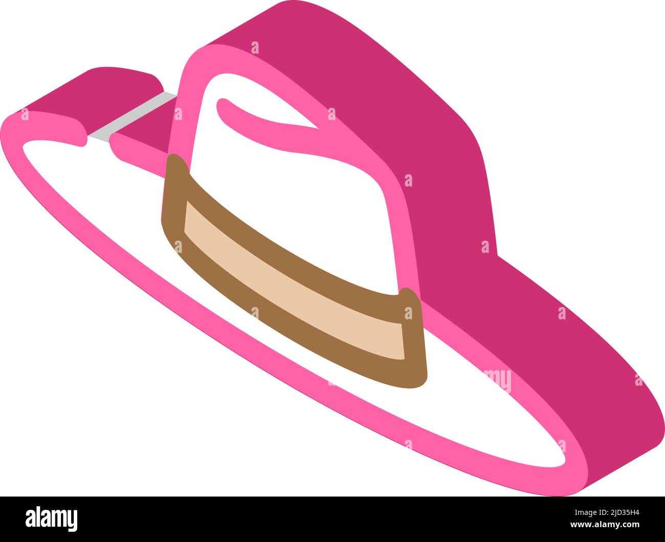 elegant hat isometric icon vector illustration Stock Vector Image & Art ...