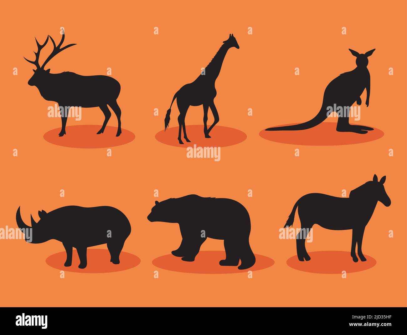 animals silhouettes icon set Stock Vector Image & Art - Alamy