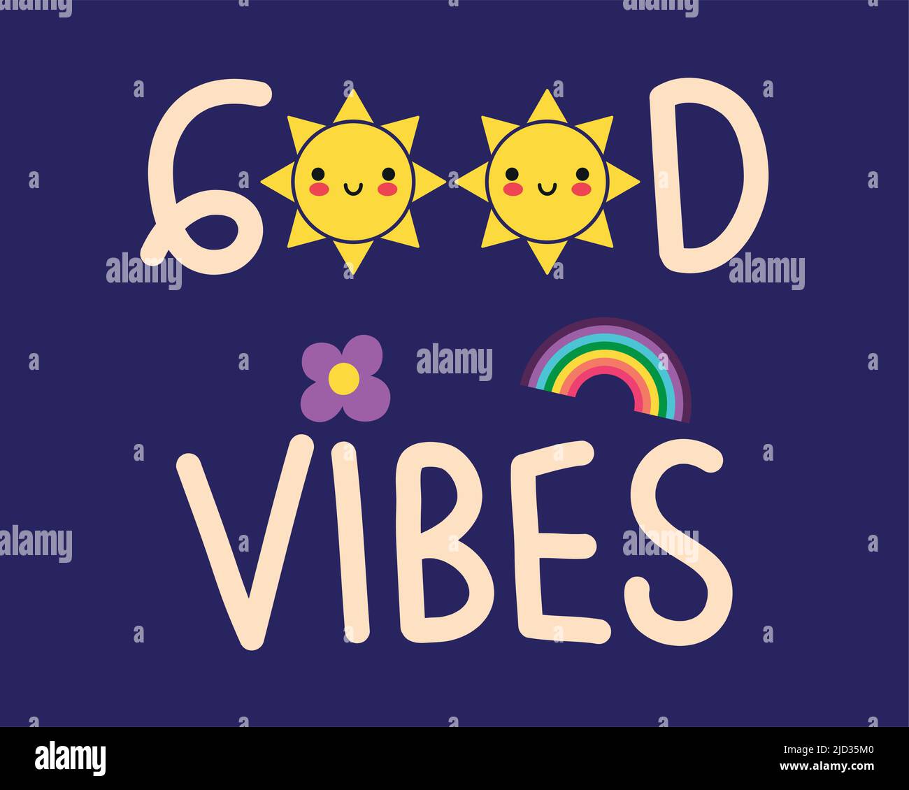 good vibes, colorful poster Stock Vector Image & Art - Alamy