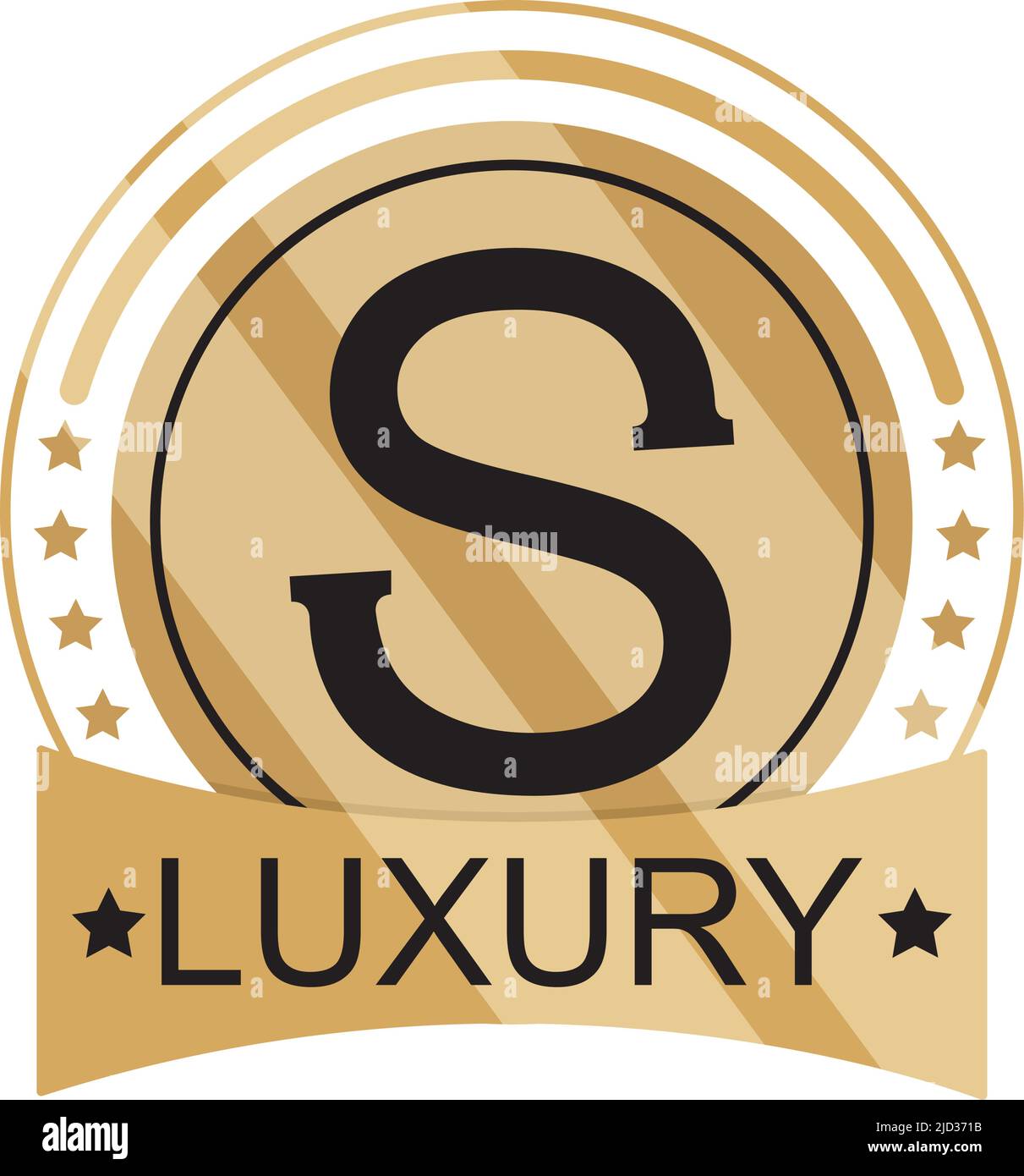 luxury emblem with decorative stars Stock Vector Image & Art - Alamy