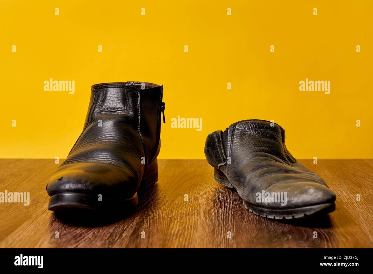 Concept rich poor in shoes hi-res stock photography and images - Alamy