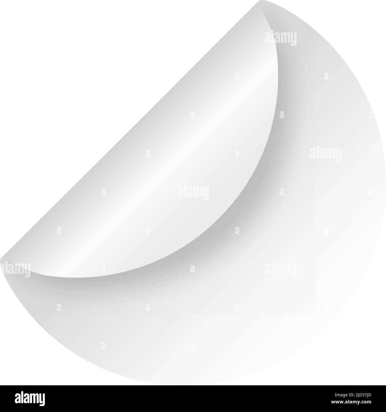 Round sticker with curled edge. White blank tag Stock Vector Image ...