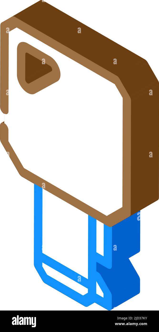 key for twist lock isometric icon vector illustration Stock Vector ...