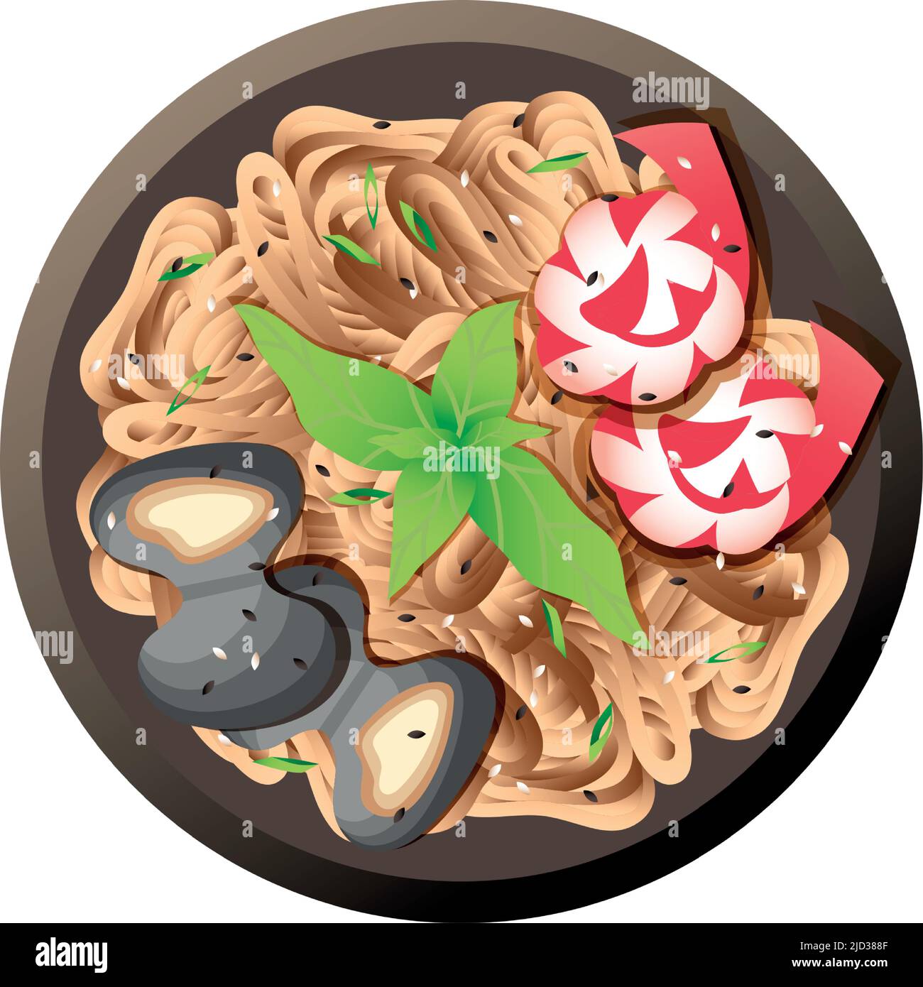 Traditional korean fish cake. Odeng dish icon Stock Vector Image & Art ...