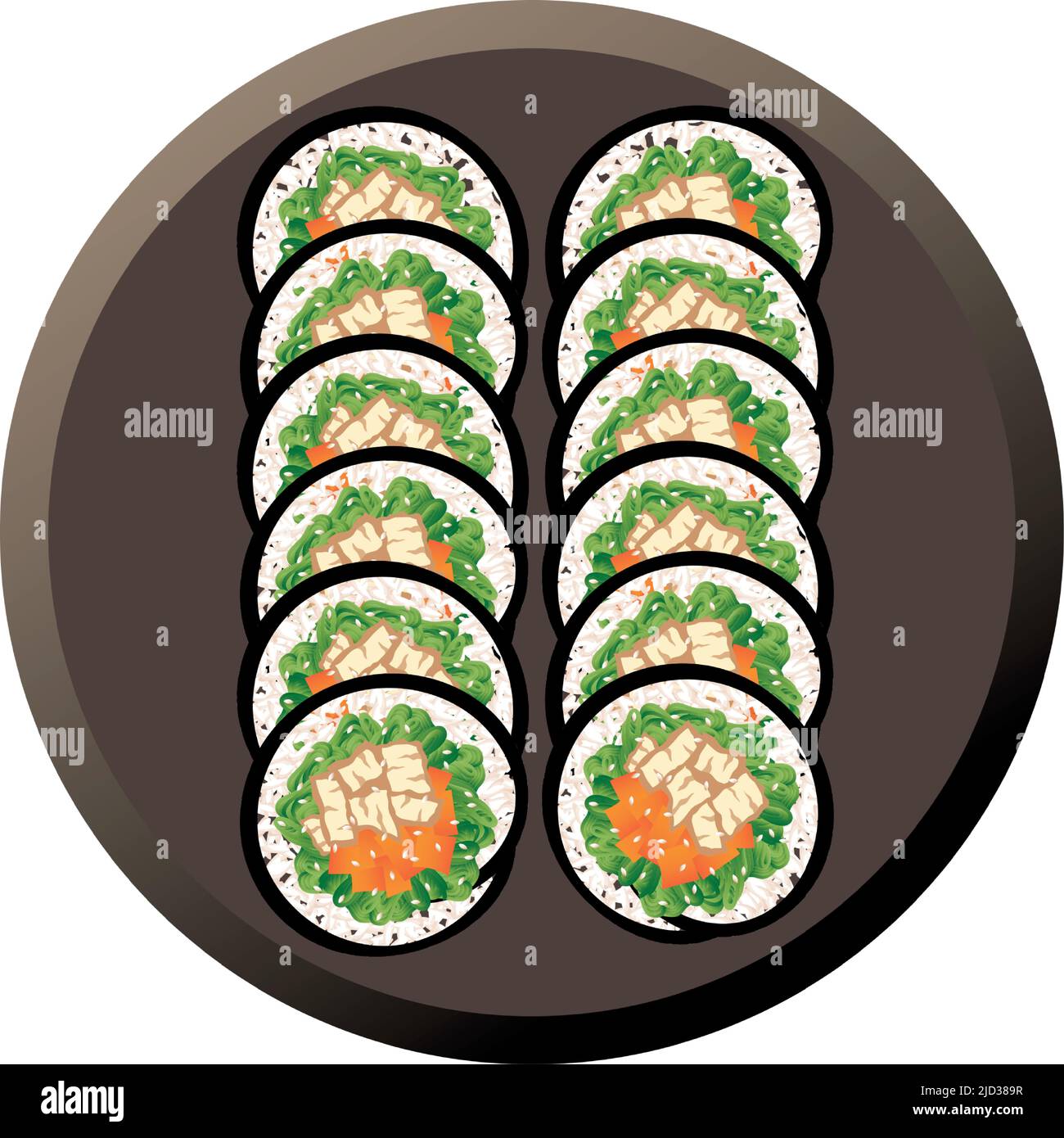Gimbap vector hi-res stock photography and images - Alamy