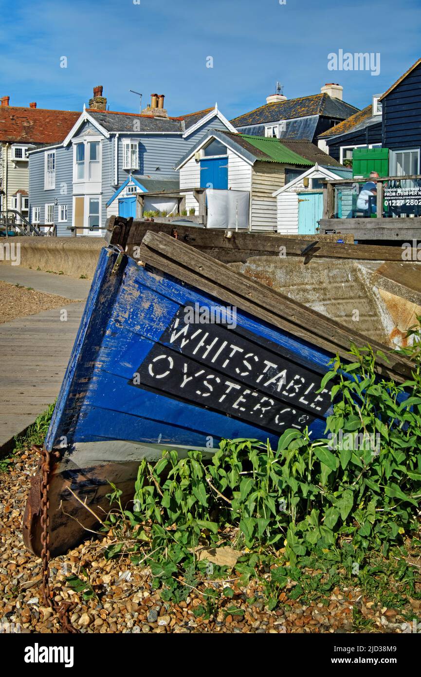 UK, Kent, Whitstable Seafront , Whitstable Oyster Company Boat Stock ...