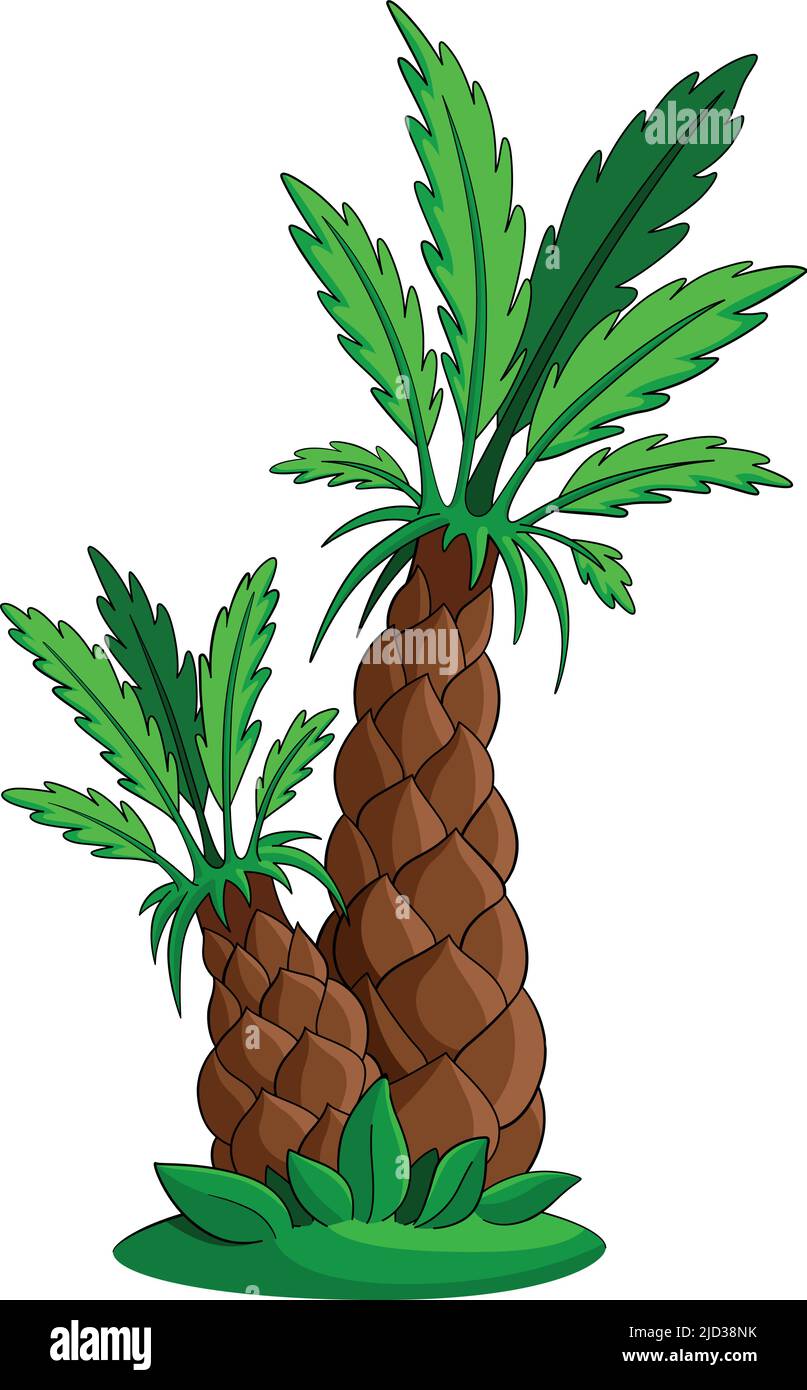 Cartoon palm icon. Exotic tropical green tree Stock Vector Image & Art ...
