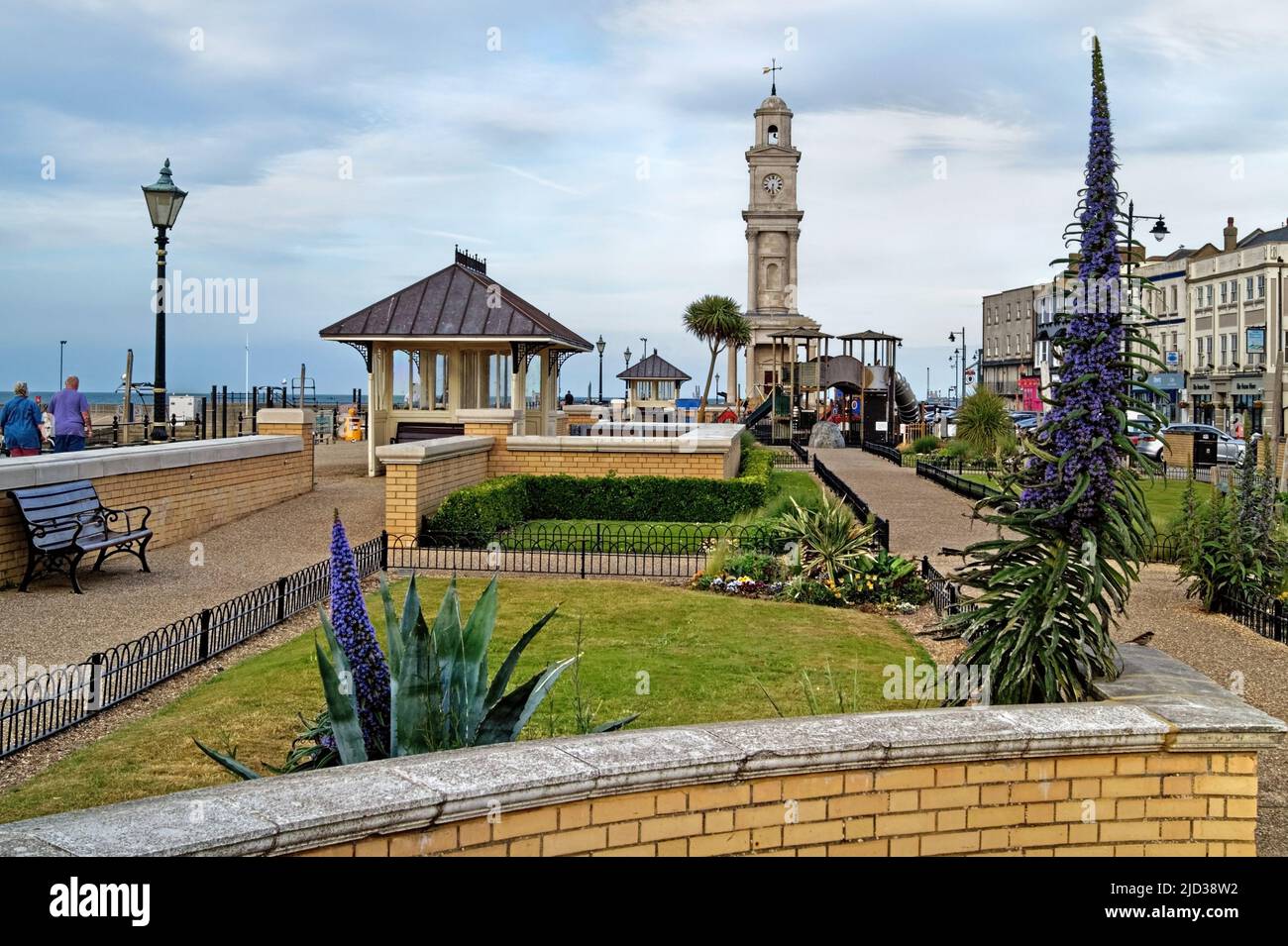 UK, Kent, Herne Bay, Promenade and Clock Tower Stock Photo - Alamy