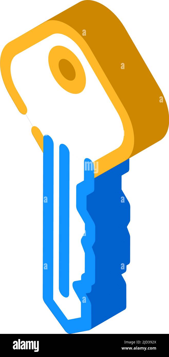 ordinary house key isometric icon vector illustration Stock Vector ...