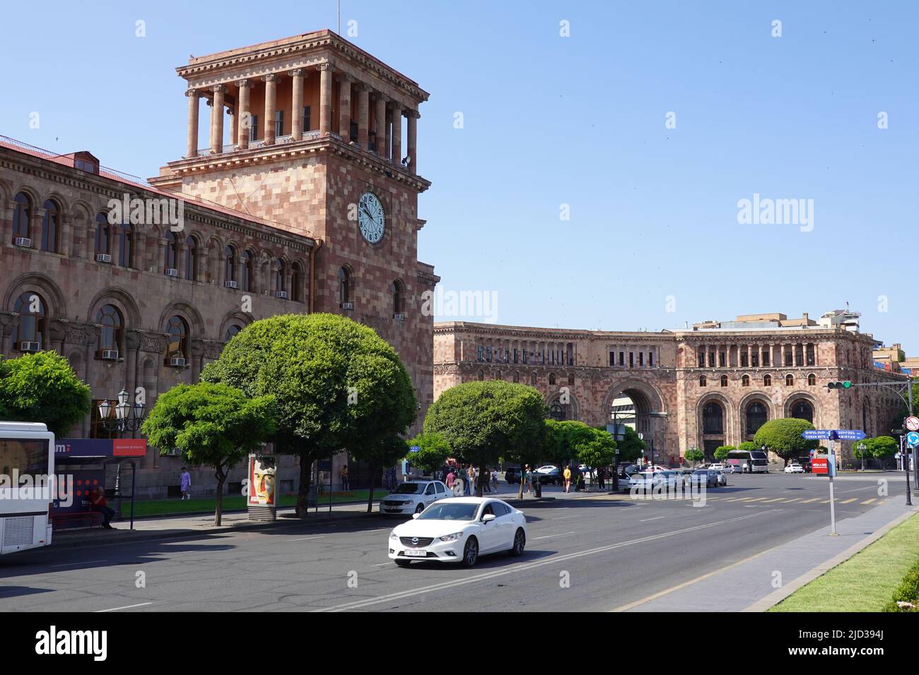 Yerevan republic square clock tower hi-res stock photography and images ...
