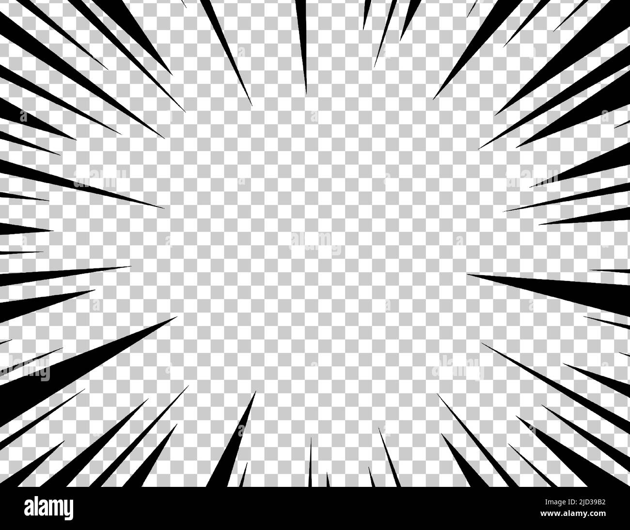 Comic book explosion effect on transparent background. High speed ...