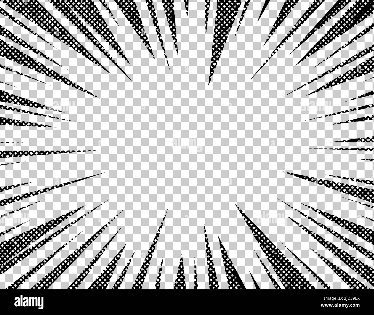 Comic book explosion effect on transparent background. High speed ...