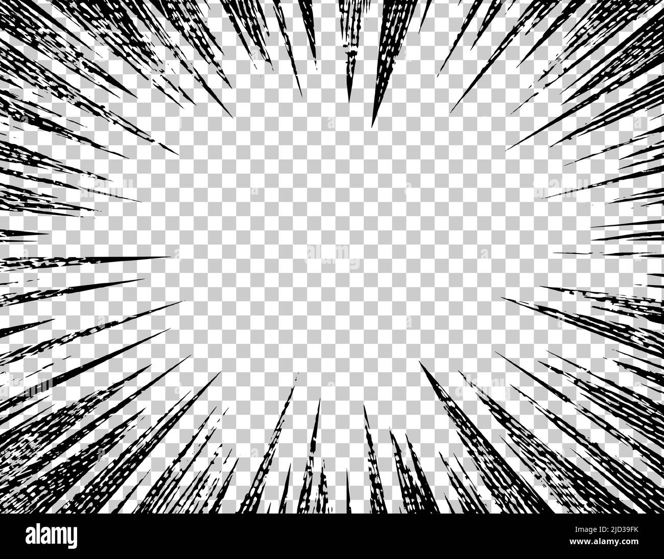 Comic book explosion effect on transparent background. High speed ...