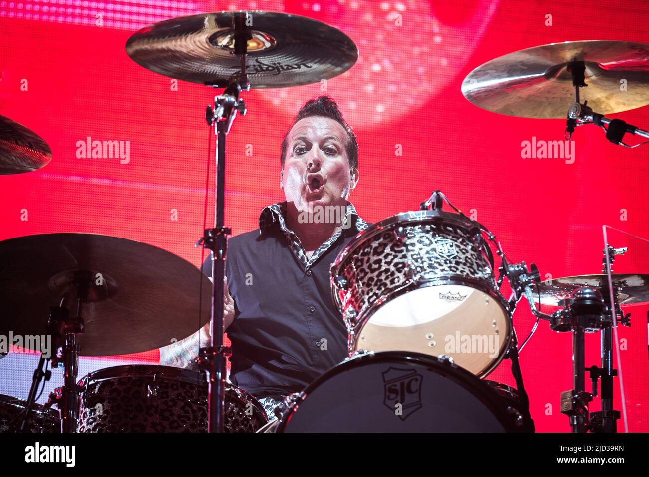 ITALY, MILAN, JUNE 15TH 2022: Tre Cool, drummer of the American punk ...