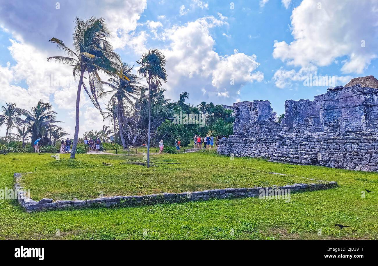 Tulum Mexico 21. February 2022 Ancient Tulum ruins Mayan site with ...