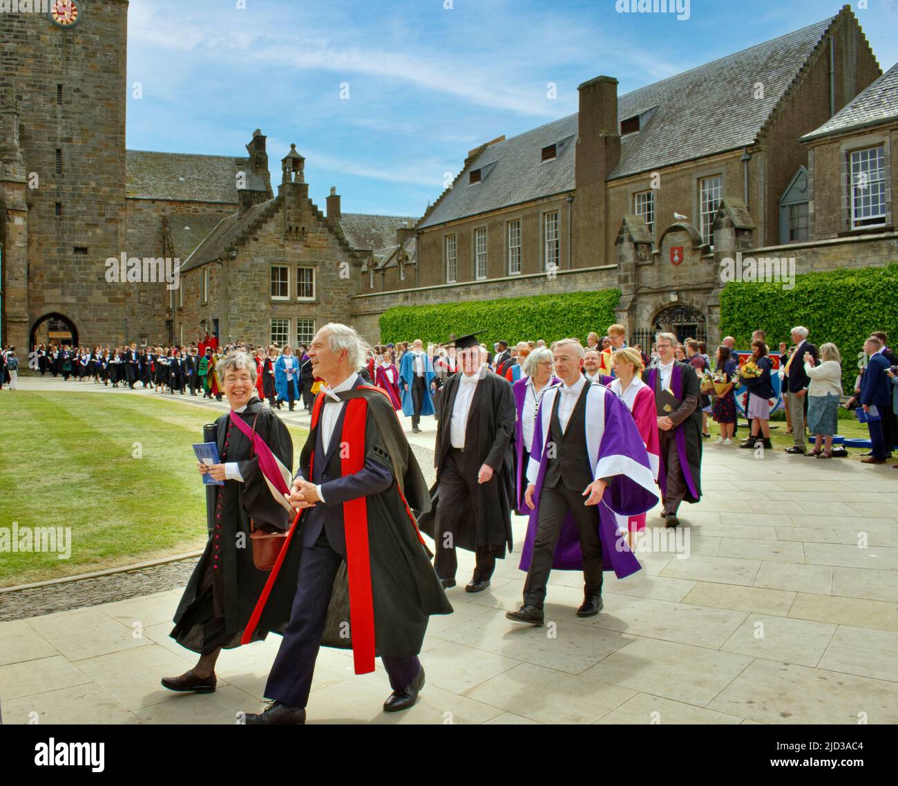 St Andrews University Scotland Graduation Day St Salvators Quad A Long