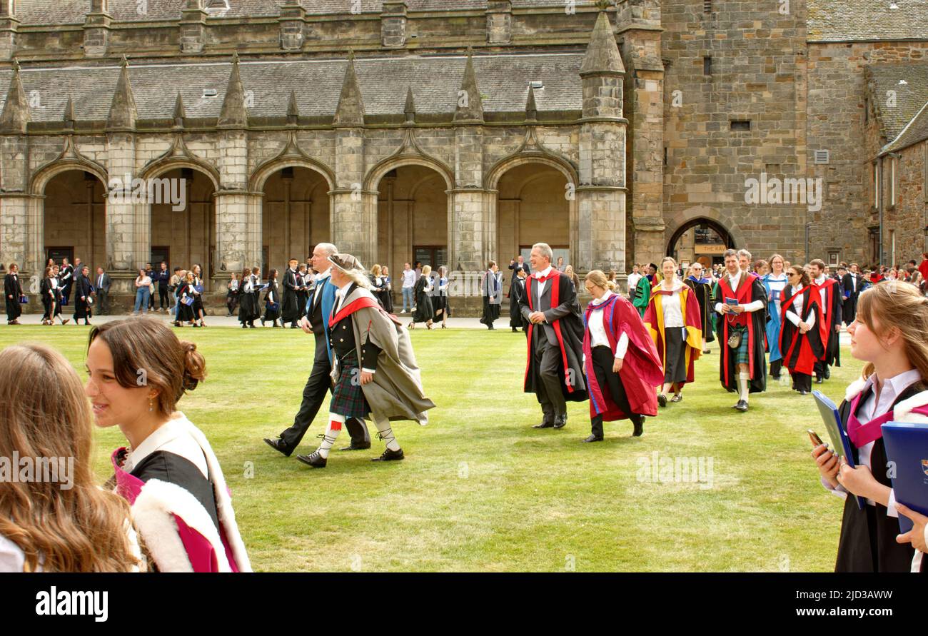 St Andrews University Scotland Graduation Day St Salvators Quad