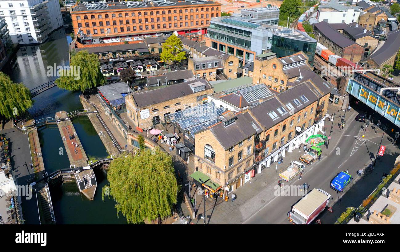 View over Camden Market in London from above Stock Photo - Alamy