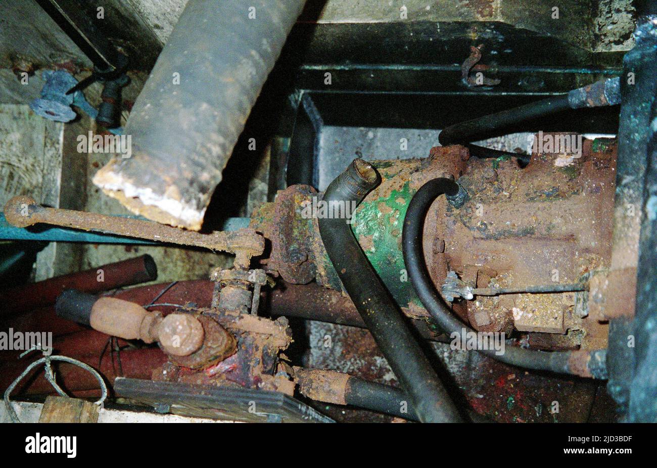 Ford 6 cylinder diesel boat engine disassembled for repair Stock Photo ...