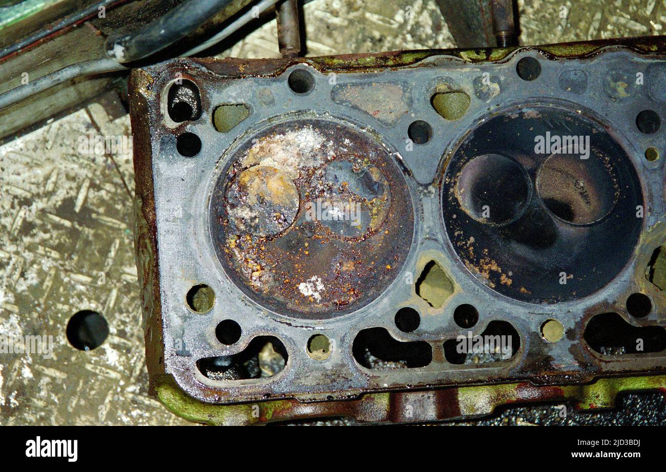 Ford 6 cylinder diesel boat engine disassembled for repair Stock Photo ...