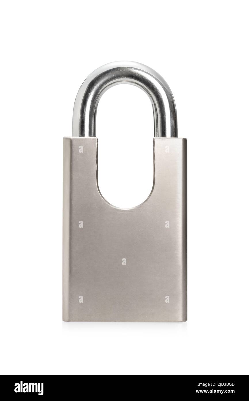 Studio shot of a silver padlock isolated on white background Stock ...