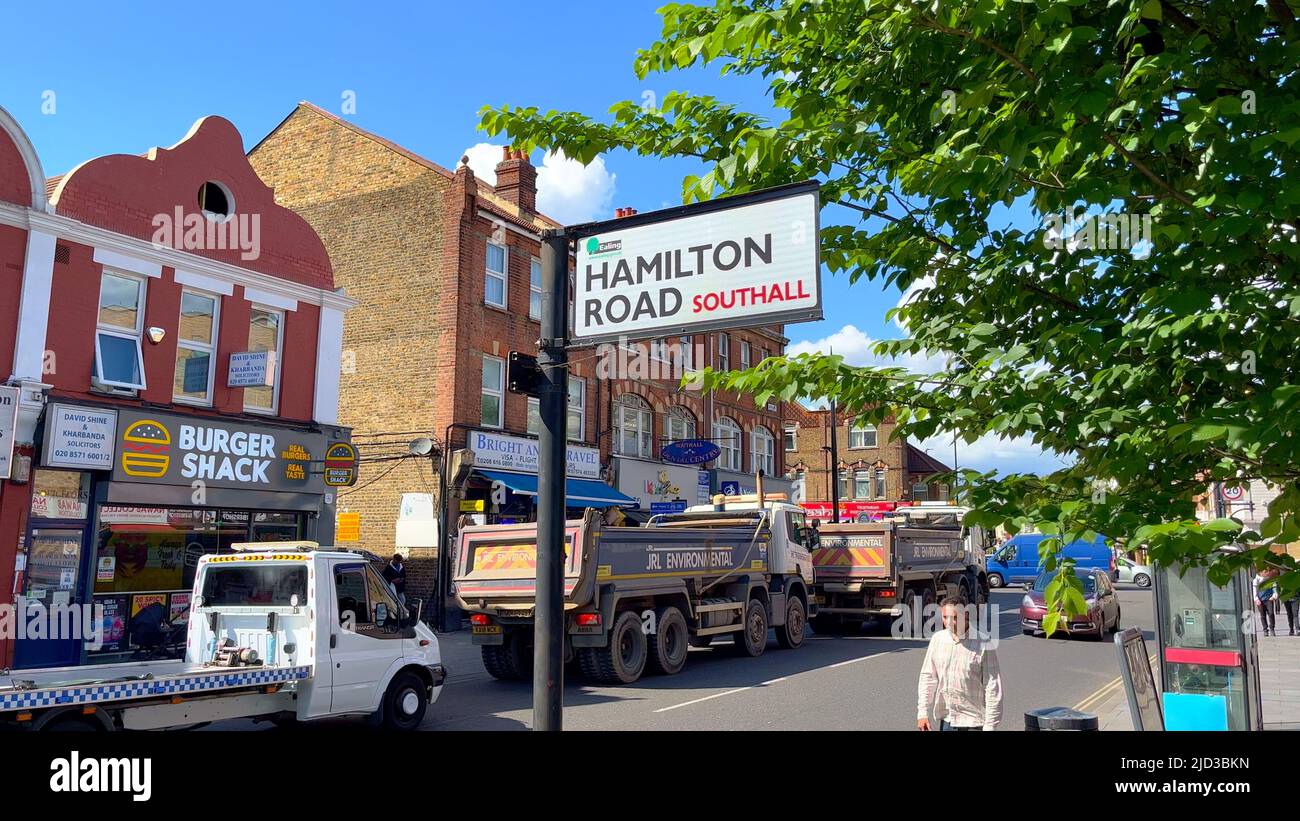 Hamilton Road at Southall - LONDON, UK - JUNE 9, 2022 Stock Photo - Alamy