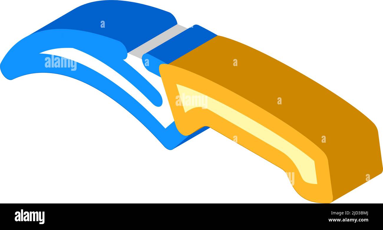 birds break vegetable knife isometric icon vector illustration Stock ...