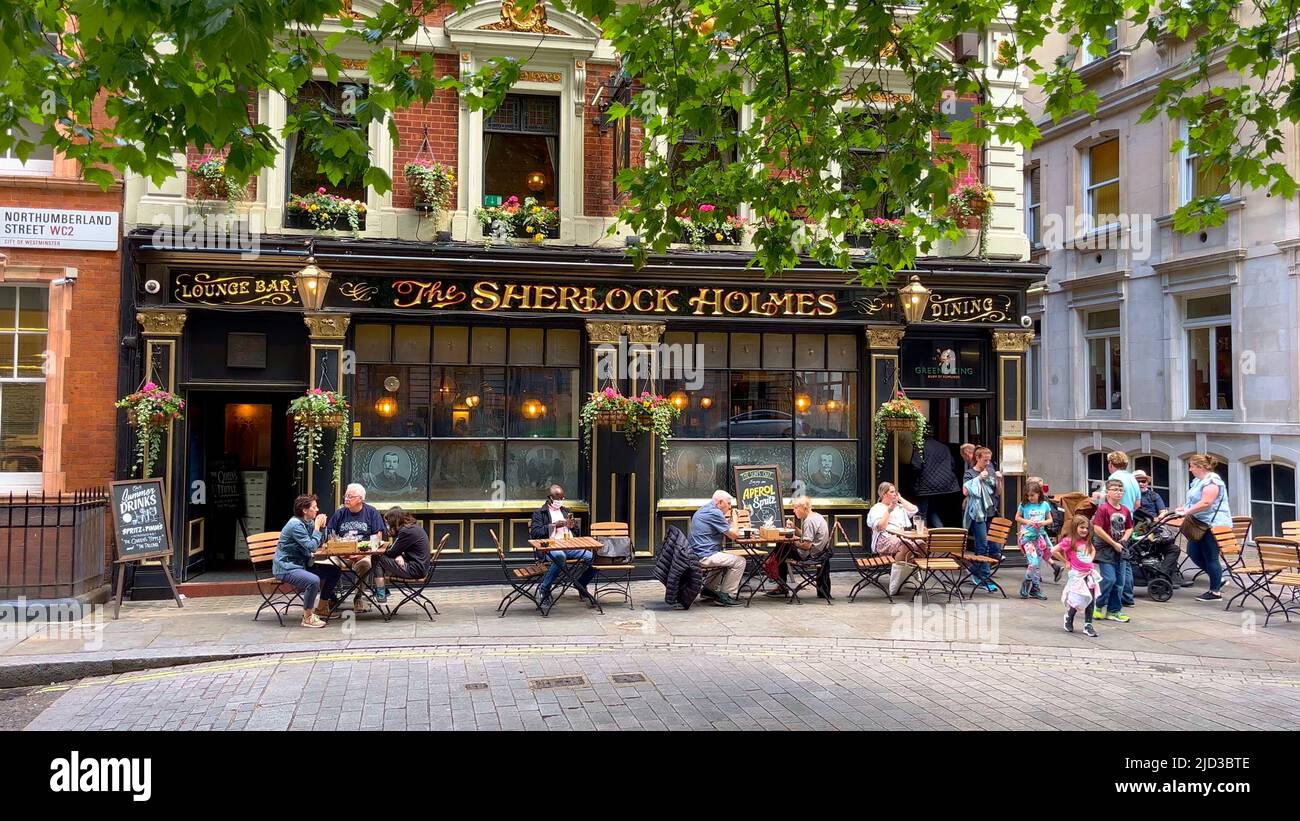 The Sherlock Holmes Pub in London - LONDON, UK - JUNE 9, 2022 Stock ...