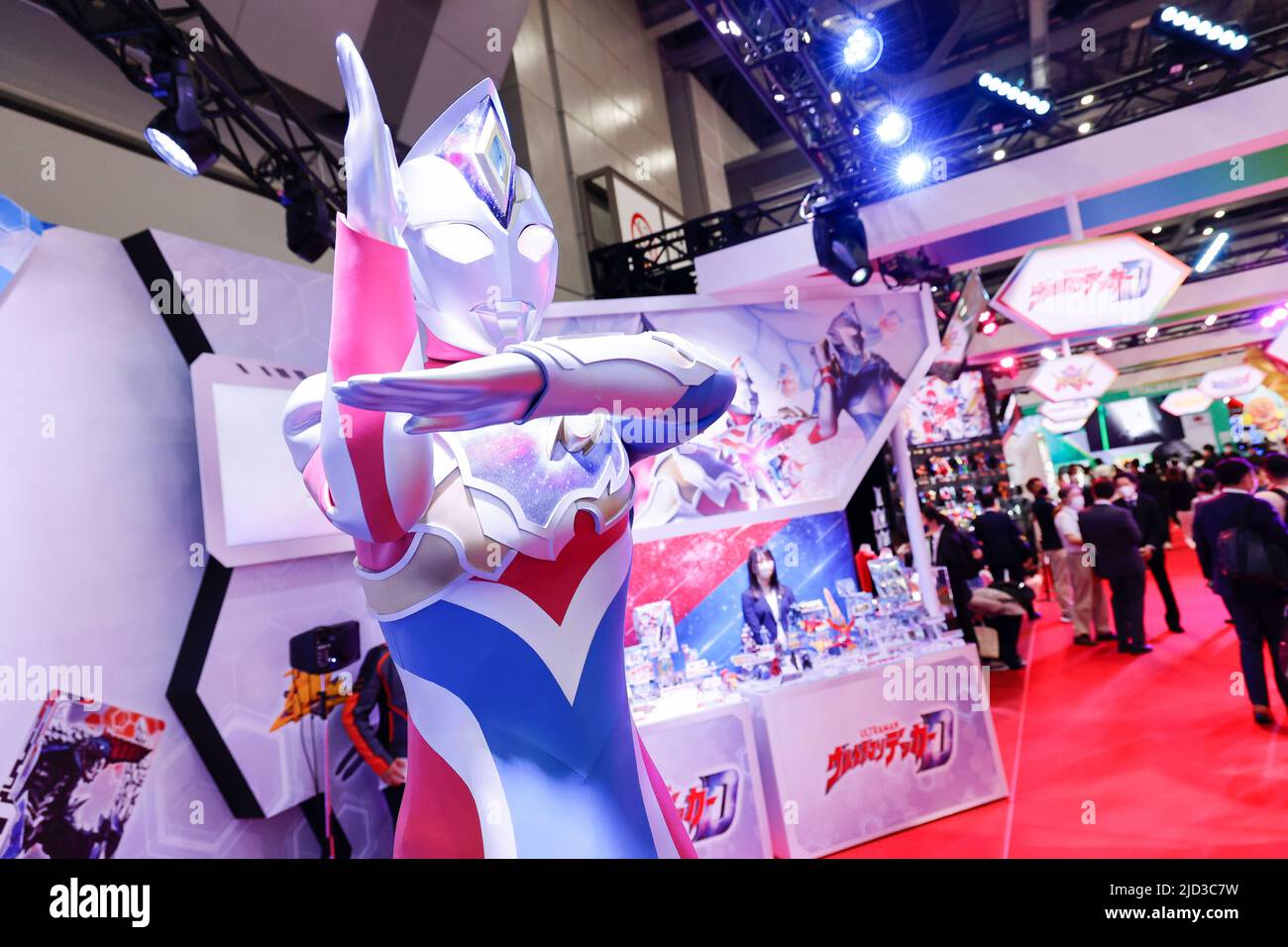 Tokyo, Japan. 17th June, 2022. A statue of Ultraman on display during ...