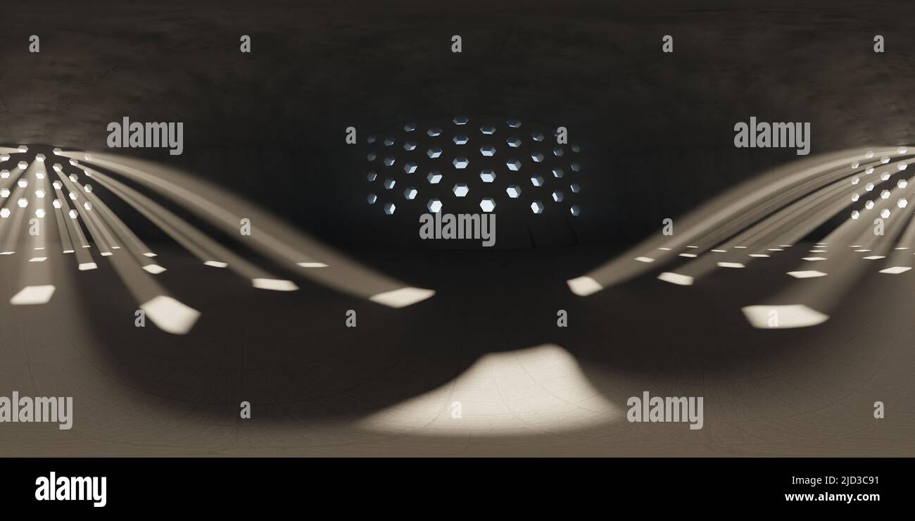 HDRI map, spherical environment panorama background with light beams ...