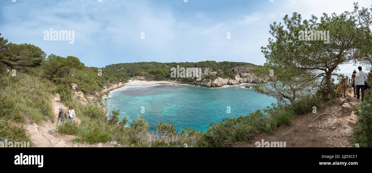 Cala Macarella, clear turquoise and blue water Stock Photo - Alamy
