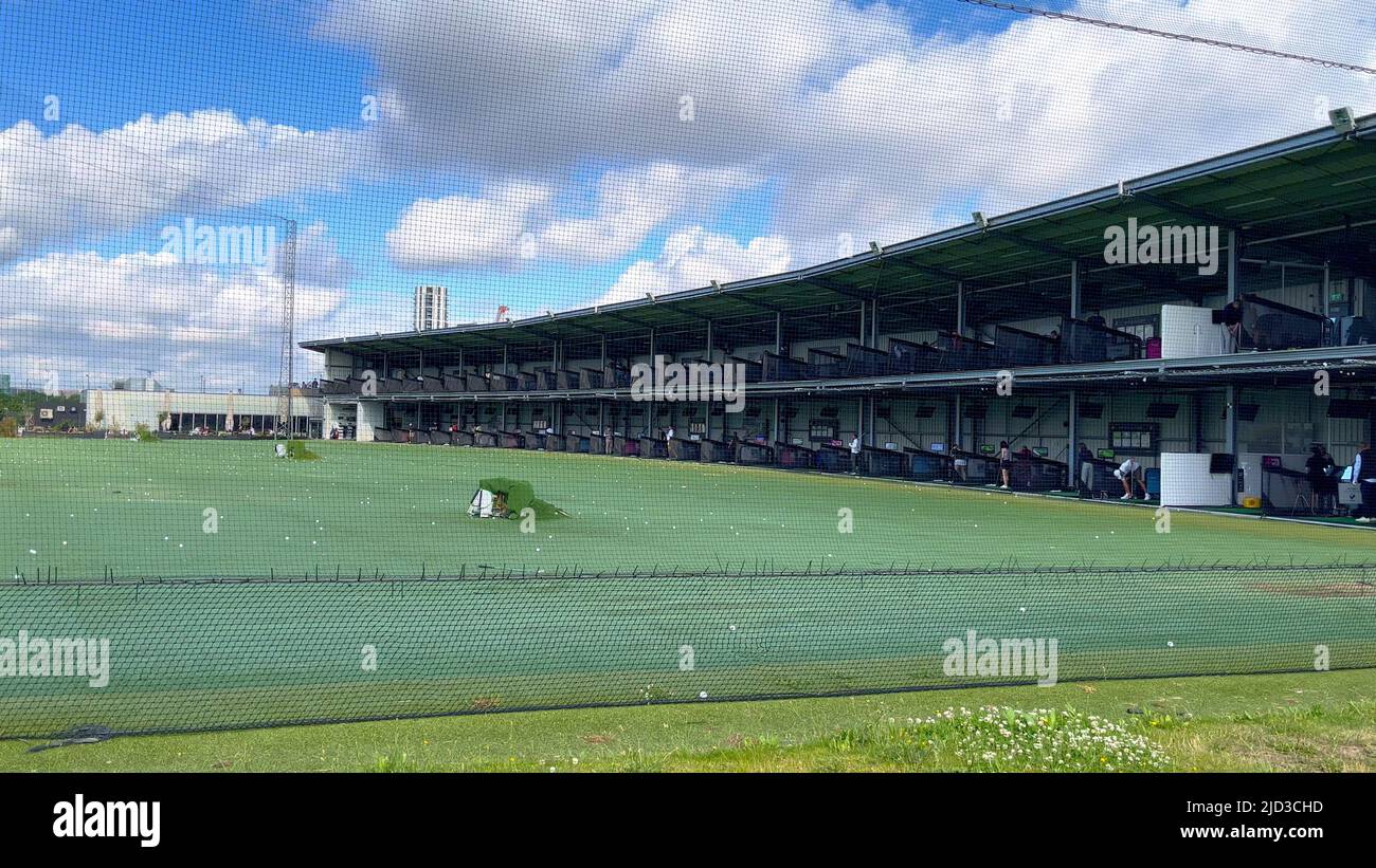 Greenwich Peninsula Golf Range - LONDON, UK - JUNE 9, 2022 Stock Photo ...